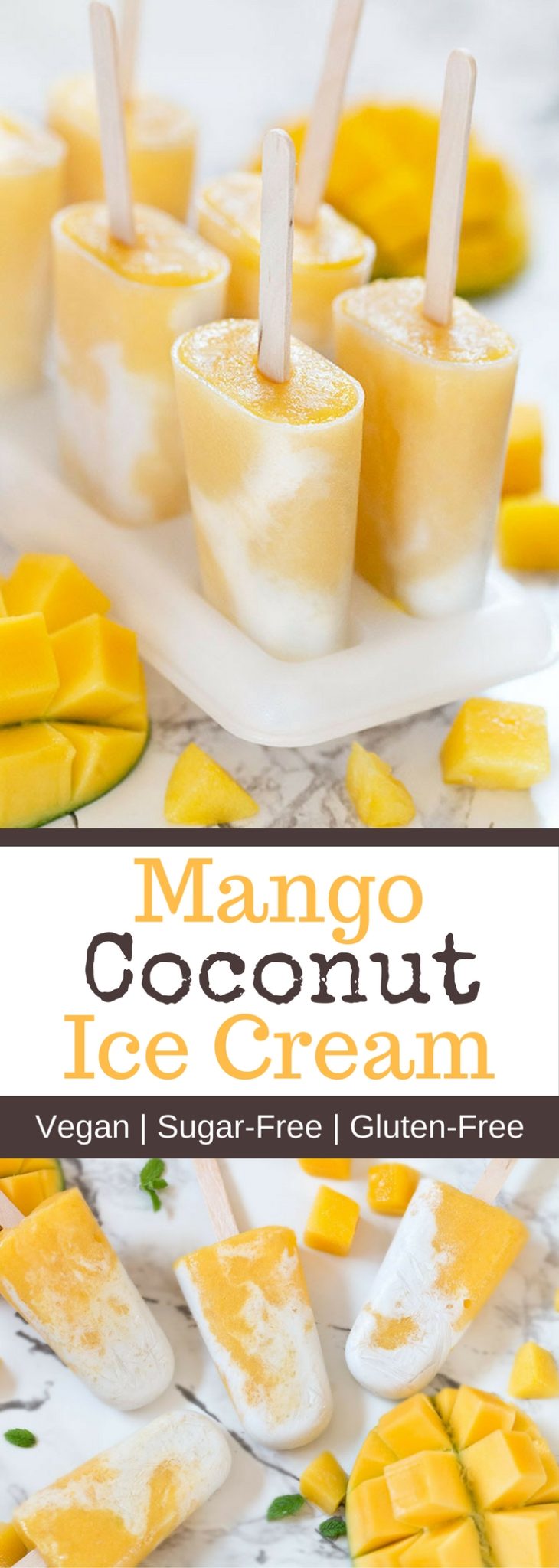 Vegan Mango Coconut Ice Cream - The Healthy Tart