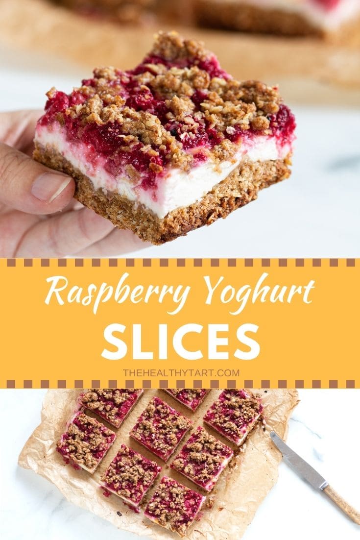 Raspberry Yoghurt Slices - The Healthy Tart